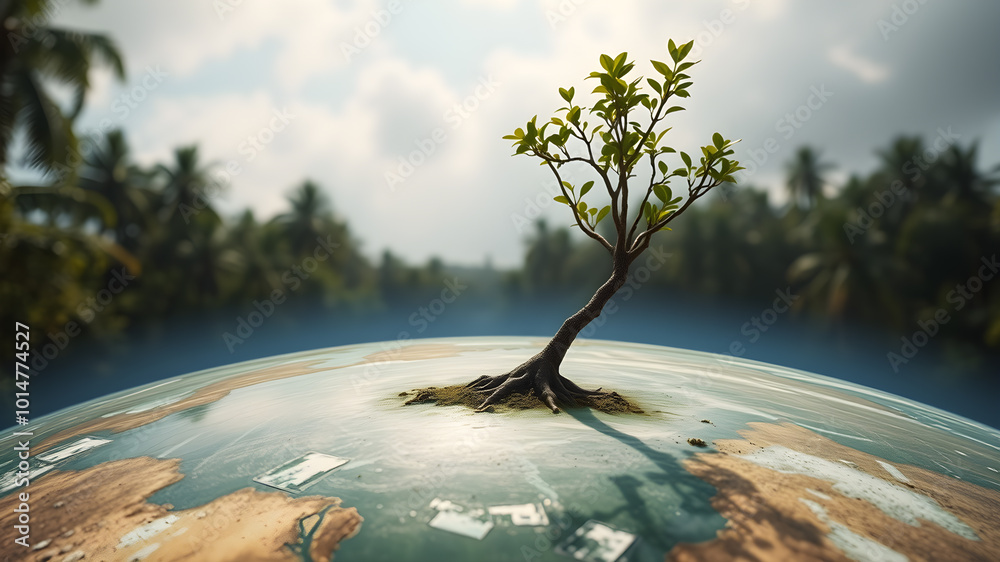 Concept day earth Save the world, save environment. Saving environment ...