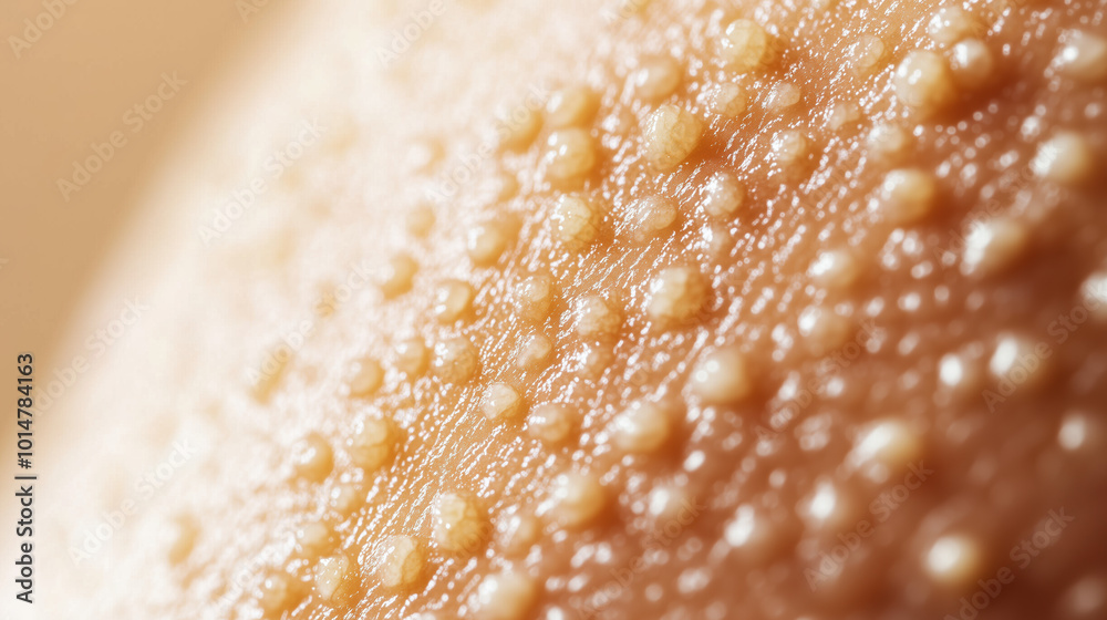 Macro Close-Up of Bullous Pemphigoid on Leg Skin, Featuring Tense ...