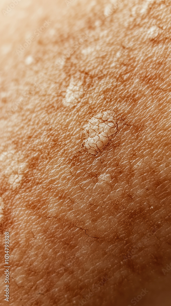 High-Detail Close-Up of Atopic Dermatitis on Arm: Dry, Cracked Skin ...