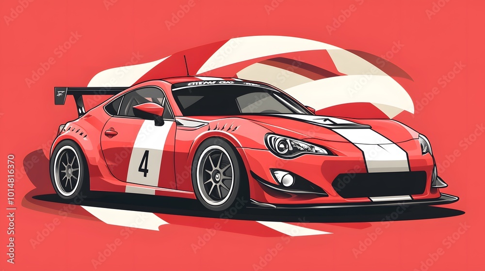 Car logo design with a racing flag motif and dynamic speed lines for ...