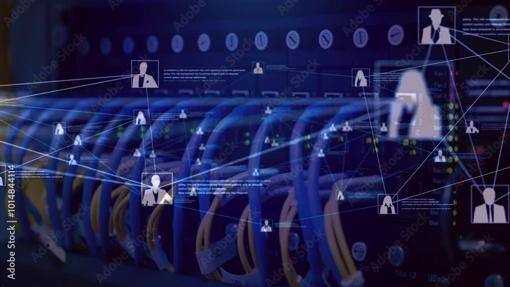 Communication technology for Internet business. Global world network ...