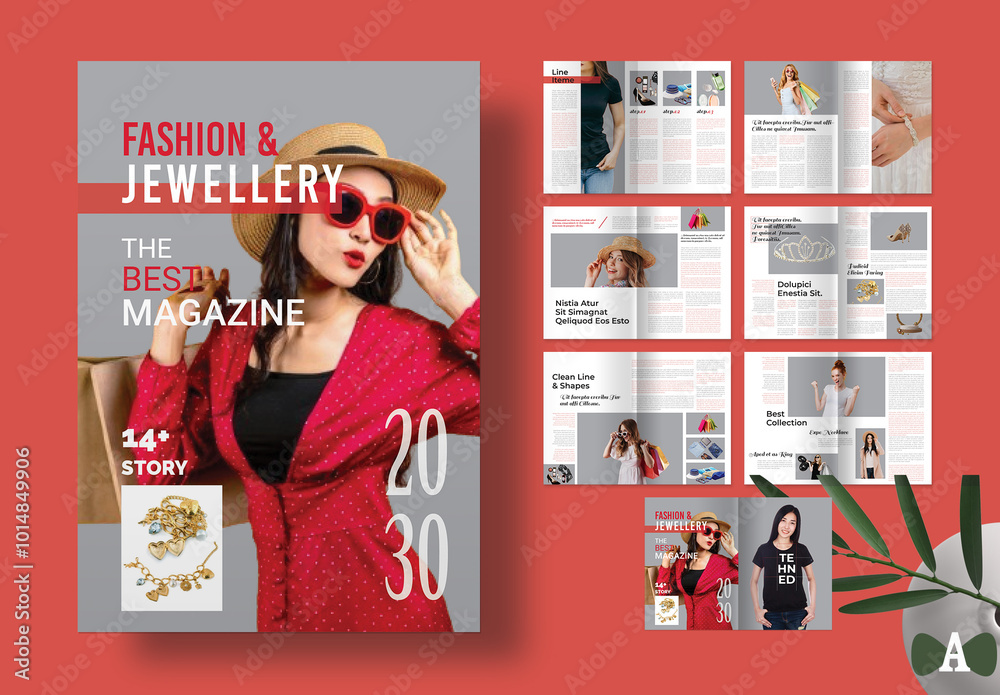 Fashion Jewellery Magazine Template Stock Template | Adobe Stock