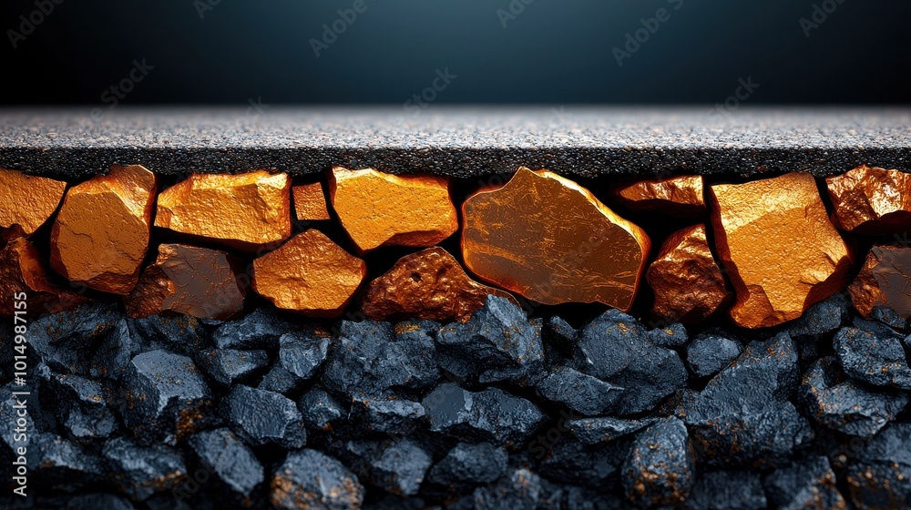 Cross Section of Road Showing Different Layers of Materials Stock Photo ...