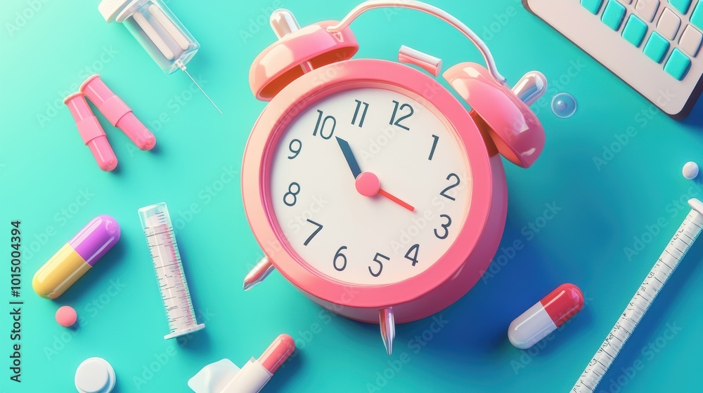 3d calendar marked date and time for reminder with pharmacy drug icon ...