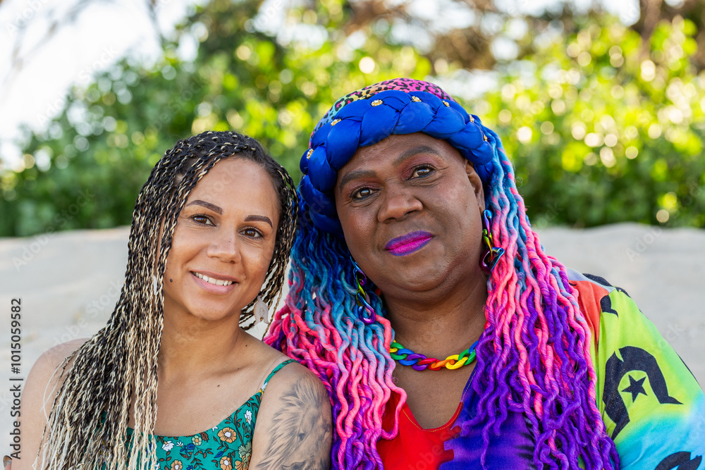 First Nations Australian Torres Strait Islander adult women sitting ...