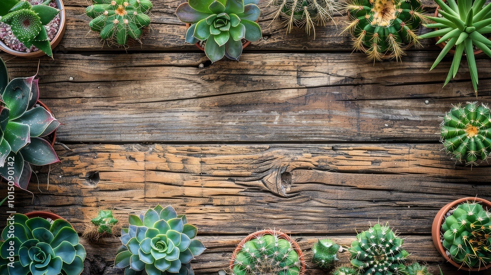 Digital 3d cactus border plant abstract graphic poster web page PPT ...