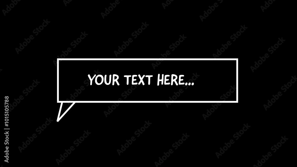 Balloon Text Message Bubble Pop Up Title Intro Stock Template | Adobe Stock