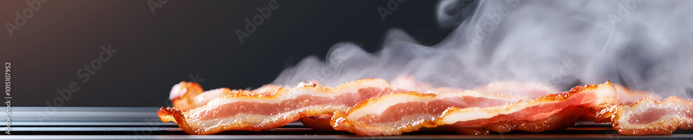 Bacon Sizzling in the Pan with Steam | Crispy and Delicious Cooking in ...