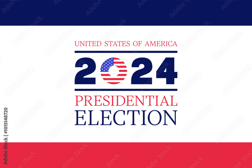 2024 United States Presidential Election Logo with Patriotic Design ...