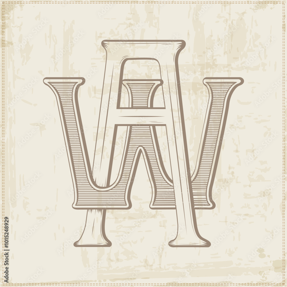AW, WA, logo AW, Letter AW , vector, logo, Wedding Monogram Initials ...