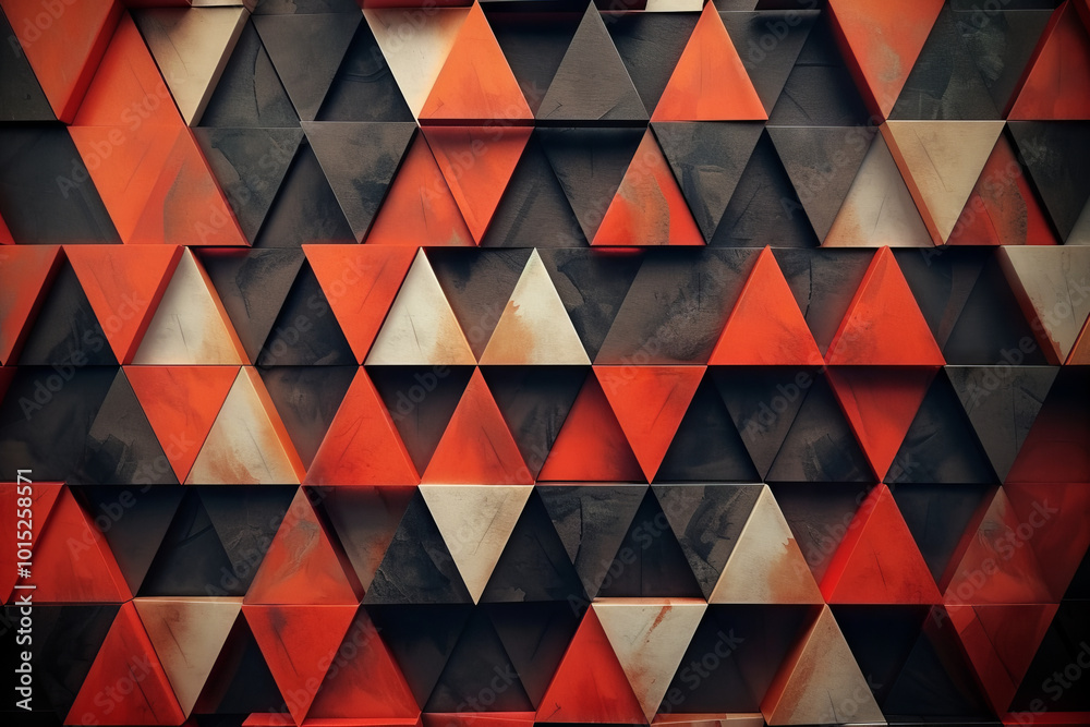 Backdrop with contemporary abstract design featuring layered red ...