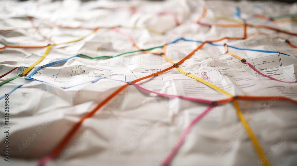 A city map displays vibrant subway lines and highlighted stations ...