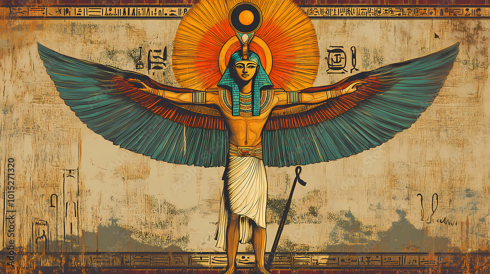 Egyptian god ra re( the sun god and one of the most important deities ...