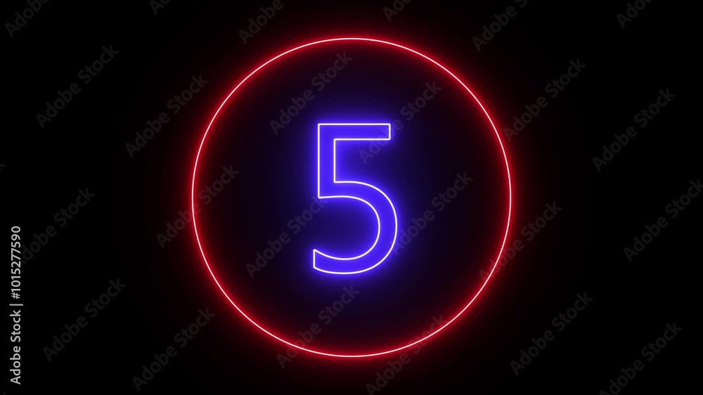 Glowing Trending Beautiful Top ten countdown animation text , neon ...
