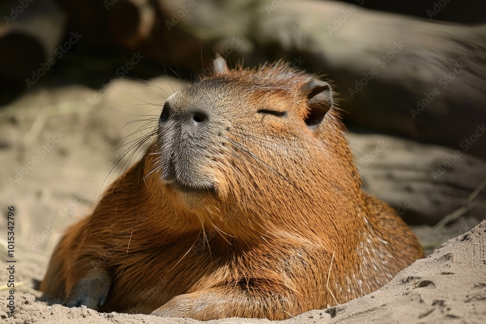 photos of the capybara or greater capybara, the largest living rodent, capybara illustrations ...