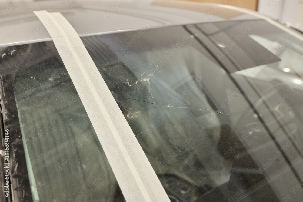In an emergency, cover broken car window with duct tape for a quick ...