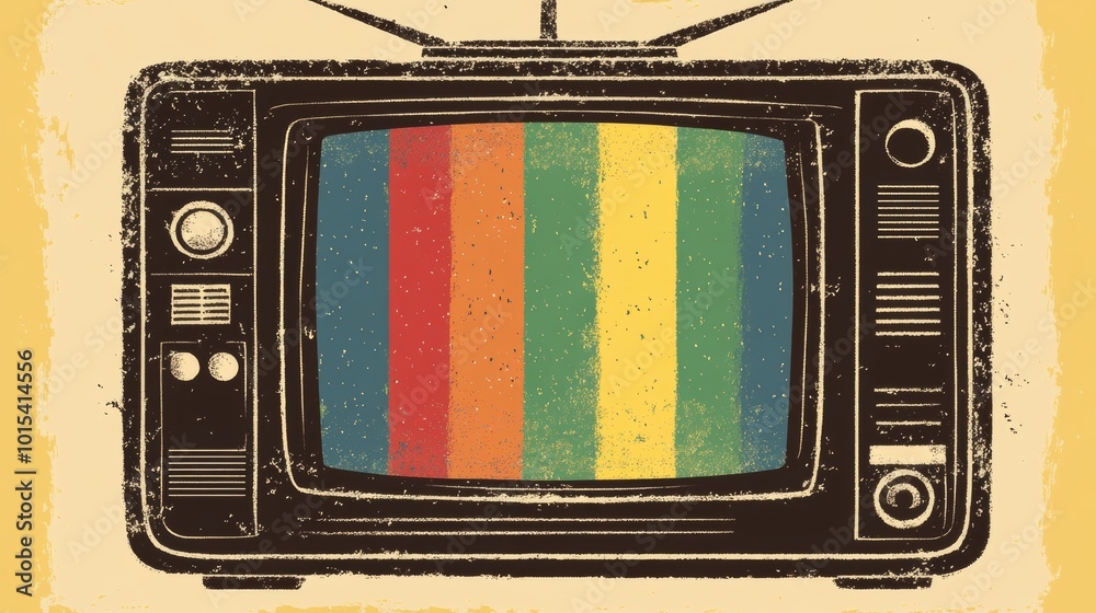 In Full HD 16:9, Television Test Of Stripes. TV ColorS Bars Signal. End ...