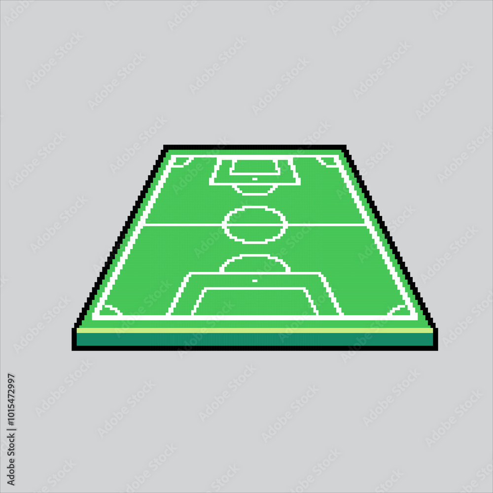 Pixel art illustration Soccer Field. Pixelated Football Field. Soccer ...