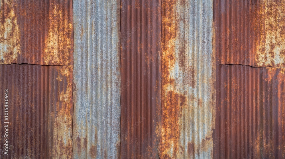 Rusted corrugated steel wall texture showcasing weathered metal ...