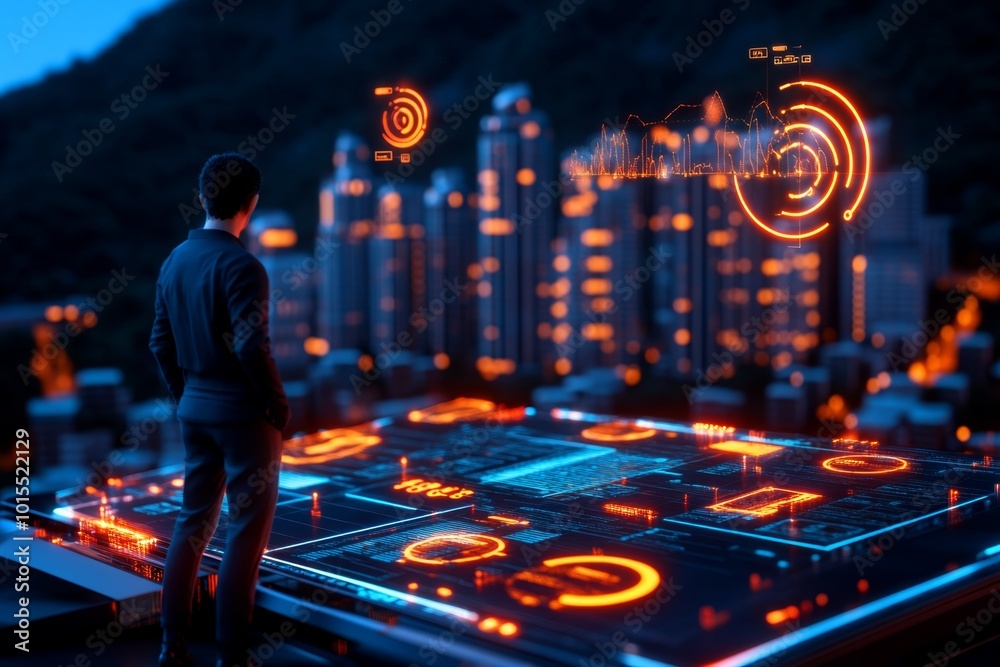 Futuristic business survey system where feedback data is processed by ...