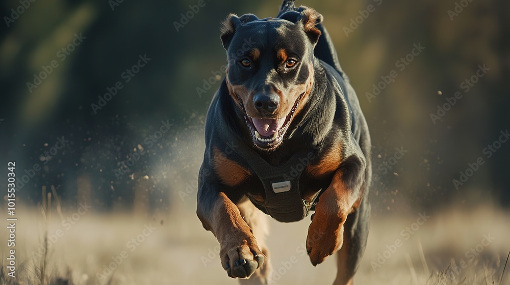 A muscular German hound showcasing its impressive physique and powerful ...