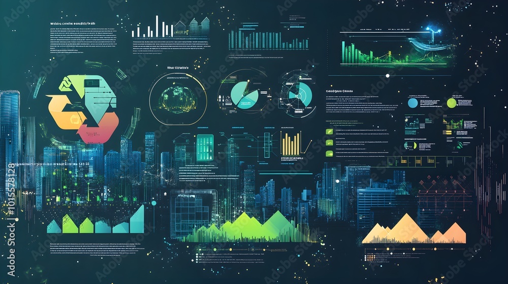 A visual representation of a company’s carbon footprint reduction plan ...