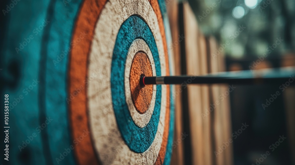 set goals for work. dart aiming at the target center business. goal ...