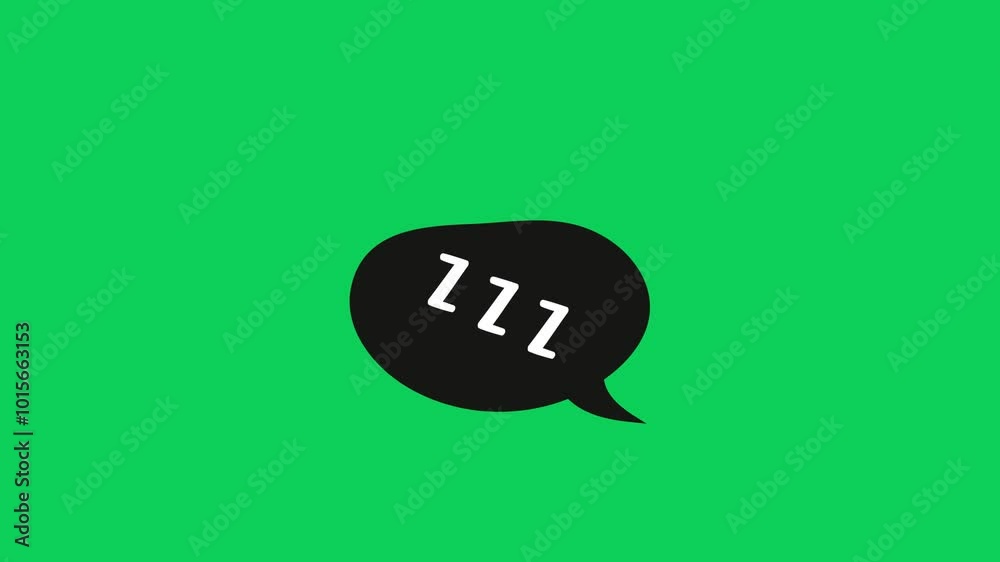 Animation of sleeping symbol zzz on green screen background, 2d motion ...