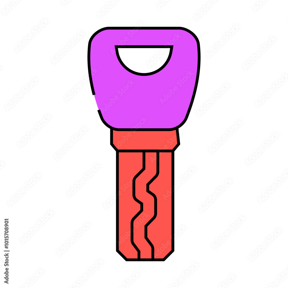 laser cut key line icon vector. laser cut key sign. isolated symbol ...