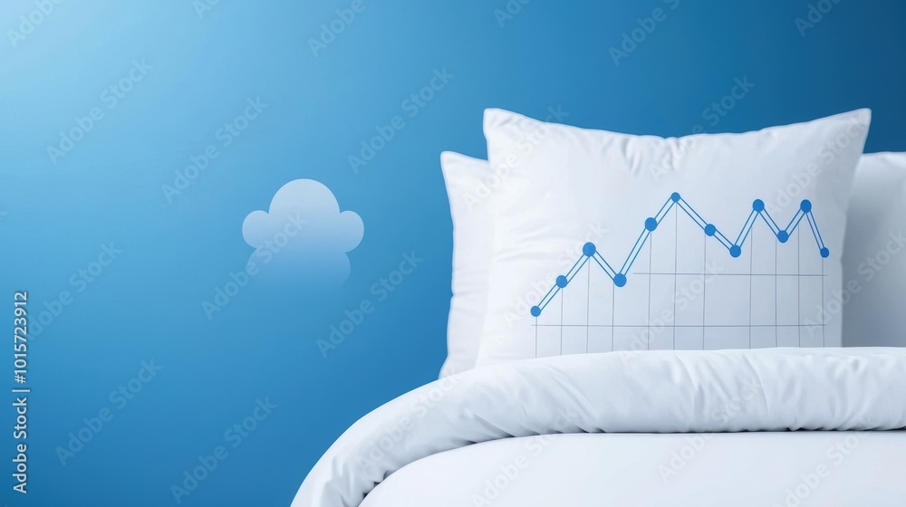 Sleep cycle graph displayed on pillows for analysis Visual ...