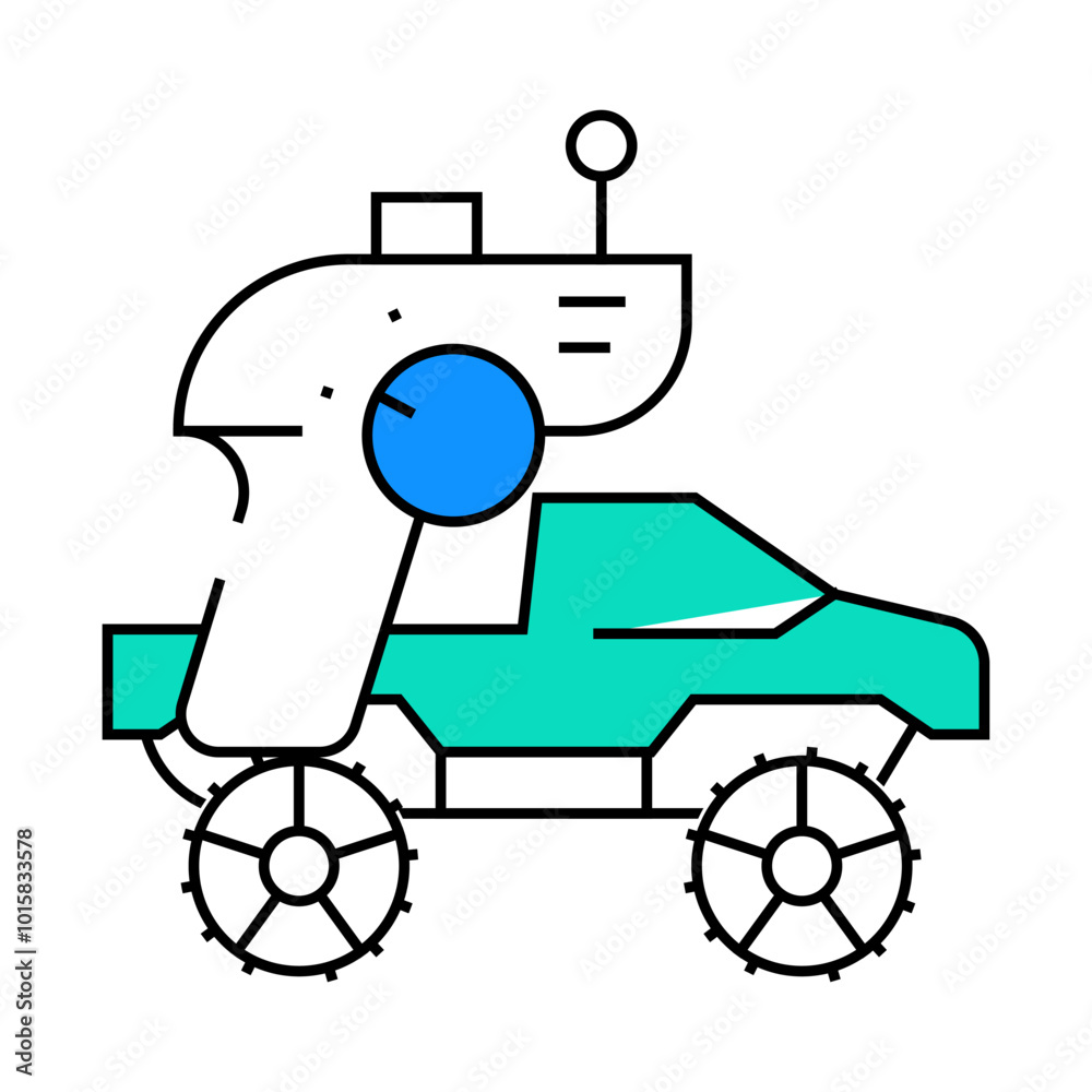 radio controlled car racing line icon vector. radio controlled car ...