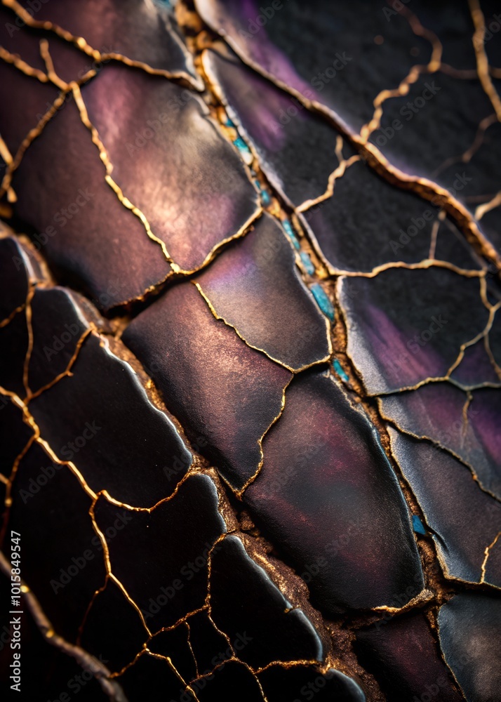 abstract black background with glossy elements forming fragments of a ...