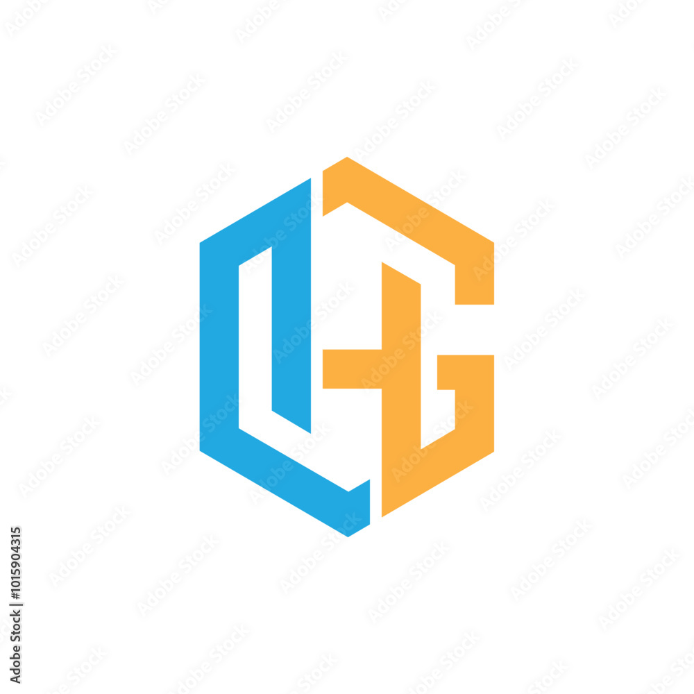 initial hg letter logo design vector template, hg logo for monogram, gh ...