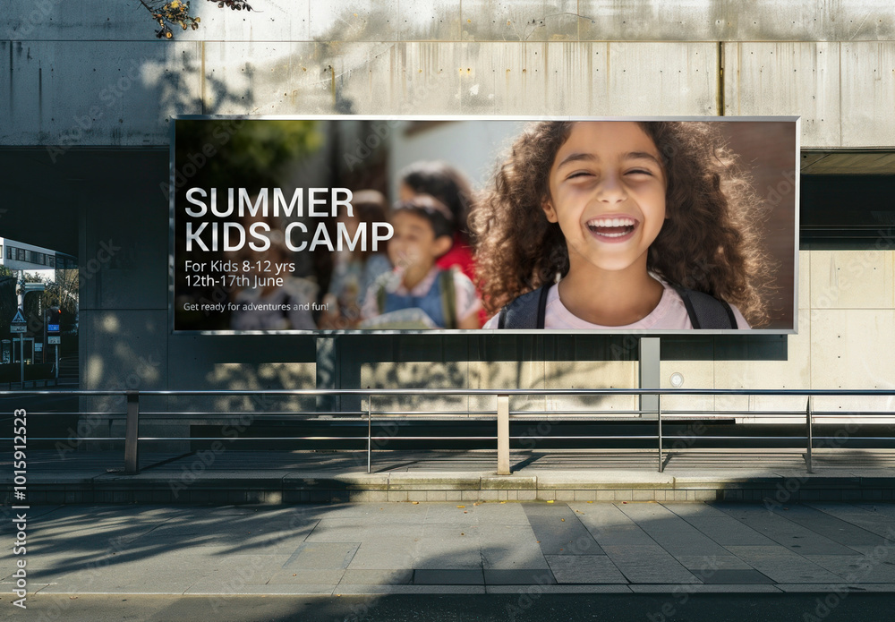 Urban Ad Billboard Sign Mockup With Generative AI Stock Template ...