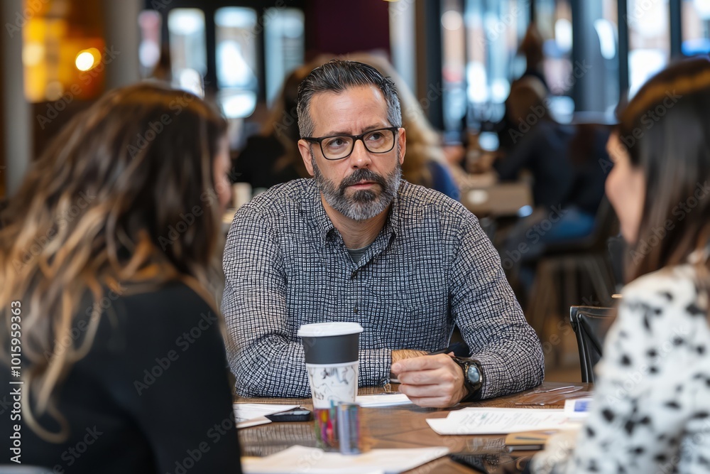 Networking night with guest speakers sharing insights. Participants are listening and taking ...