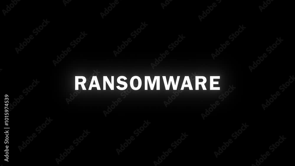 RANSOMWARE animation with glitch effect in RGB. Perfect for ...