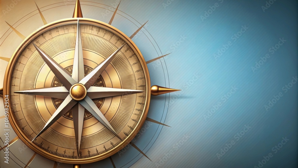 Compass rose graphic with degree markings for navigation and travel ...