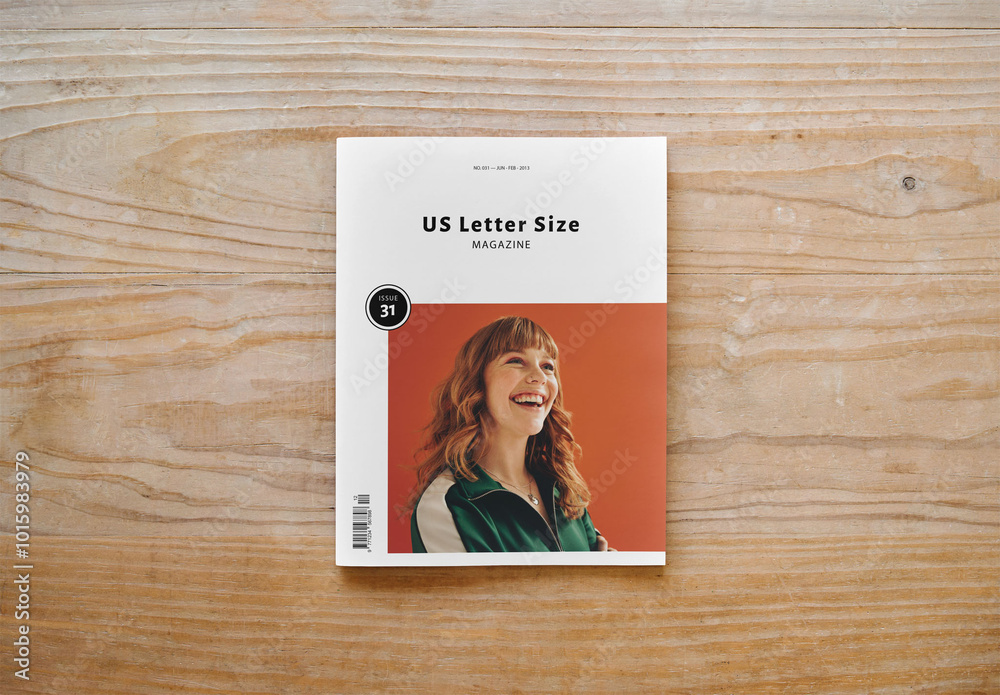 Mockup Of Us Letter Size Magazine With Customizable Cover Stock ...