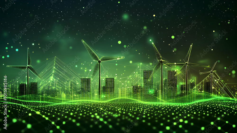 Green Energy Future: A City Powered by Wind Turbines with ...