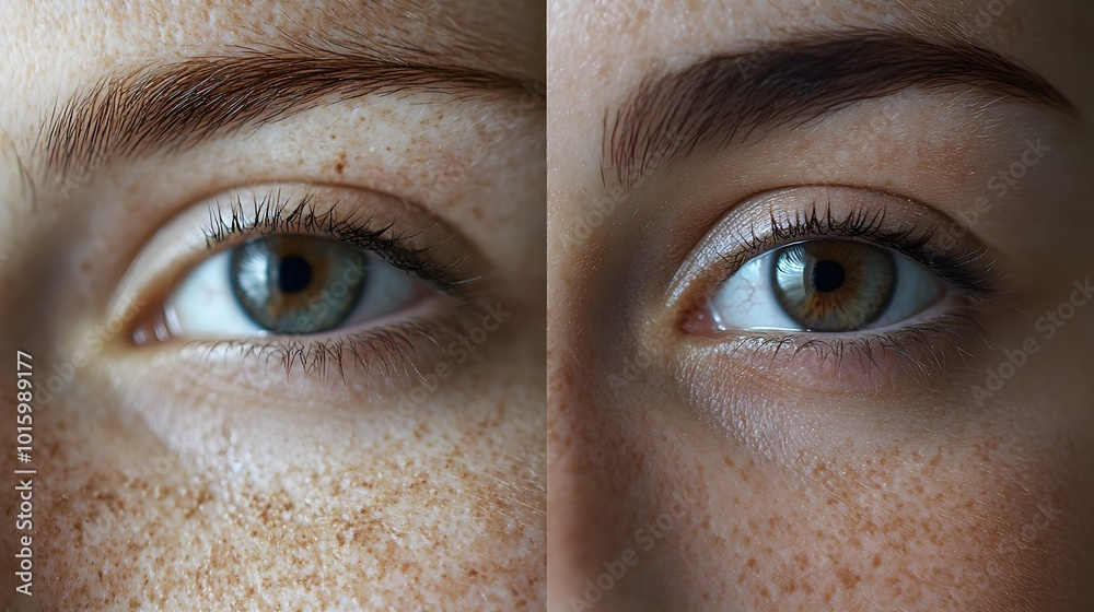 Close-up of skin surface, showing stubble and irritation after shaving ...