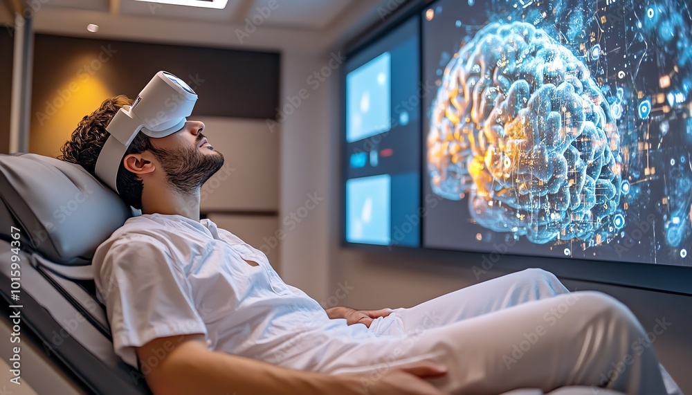 Neuroscience facility featuring male patient in a headset for NSMS ...
