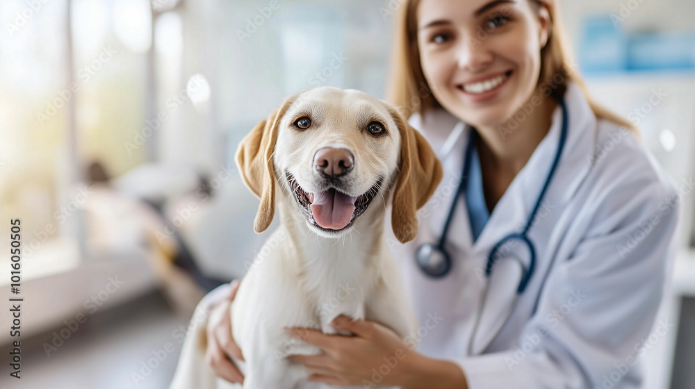 Veterinary clinic business card featuring paw prints and a smiling ...