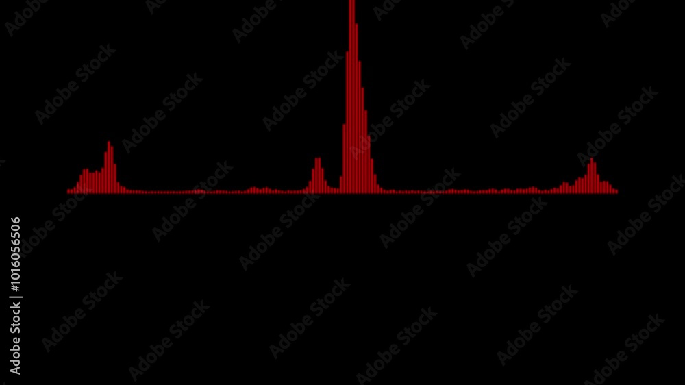 audio waveform spectrum animation. Alpha channel, spectrum audio ...