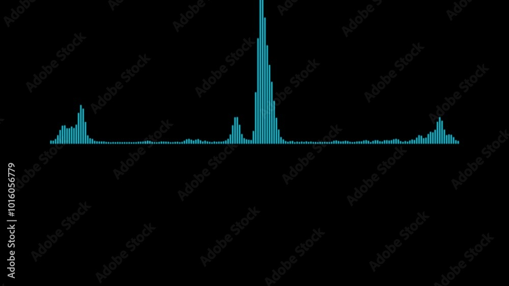 audio waveform spectrum animation. Alpha channel, spectrum audio ...