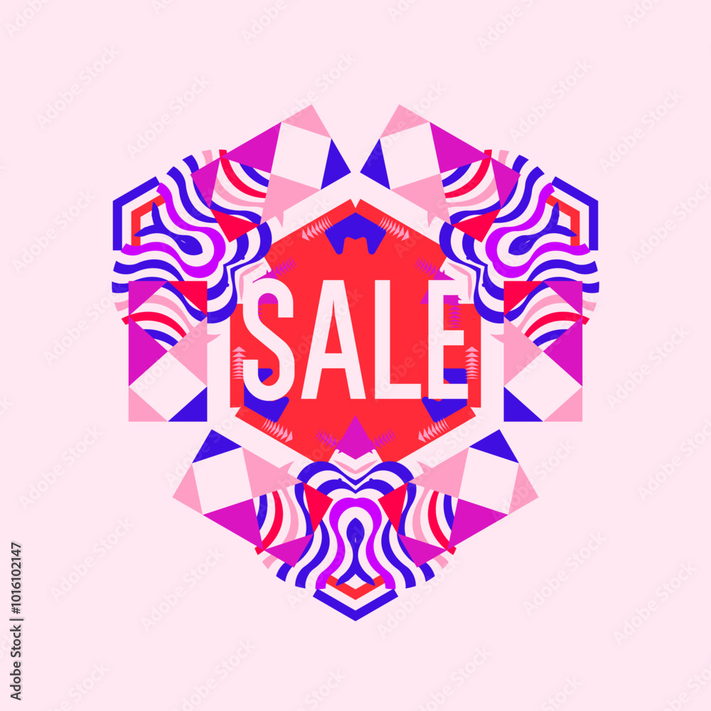 A bright banner encouraging customers to buy. A poster for the sale of ...