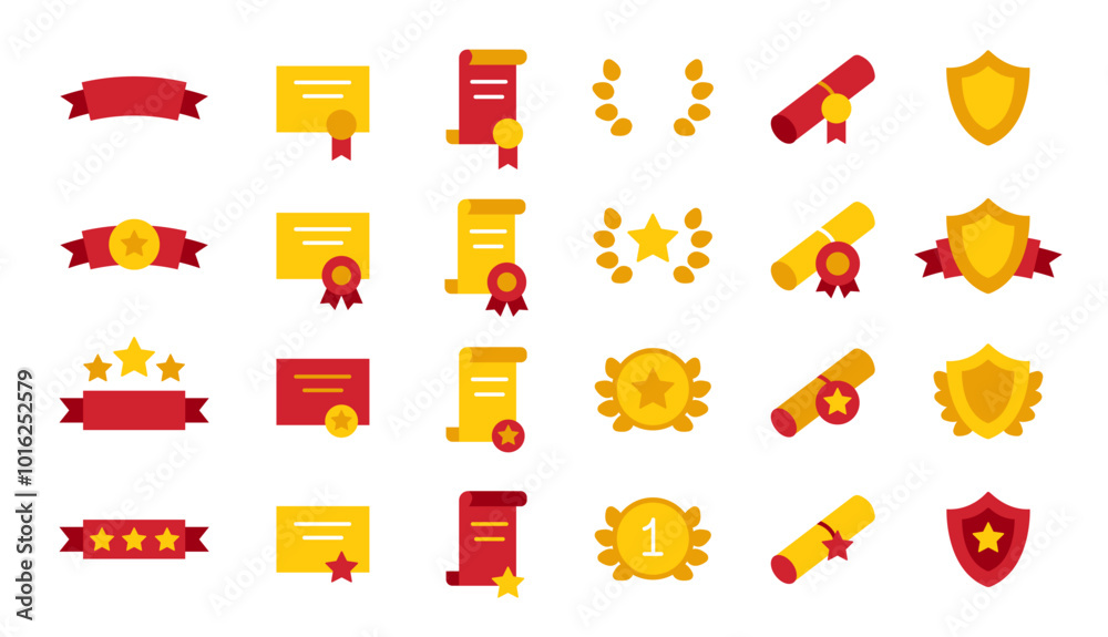 Award and Trophy cup icon set. Winning icons collection. Award symbols ...