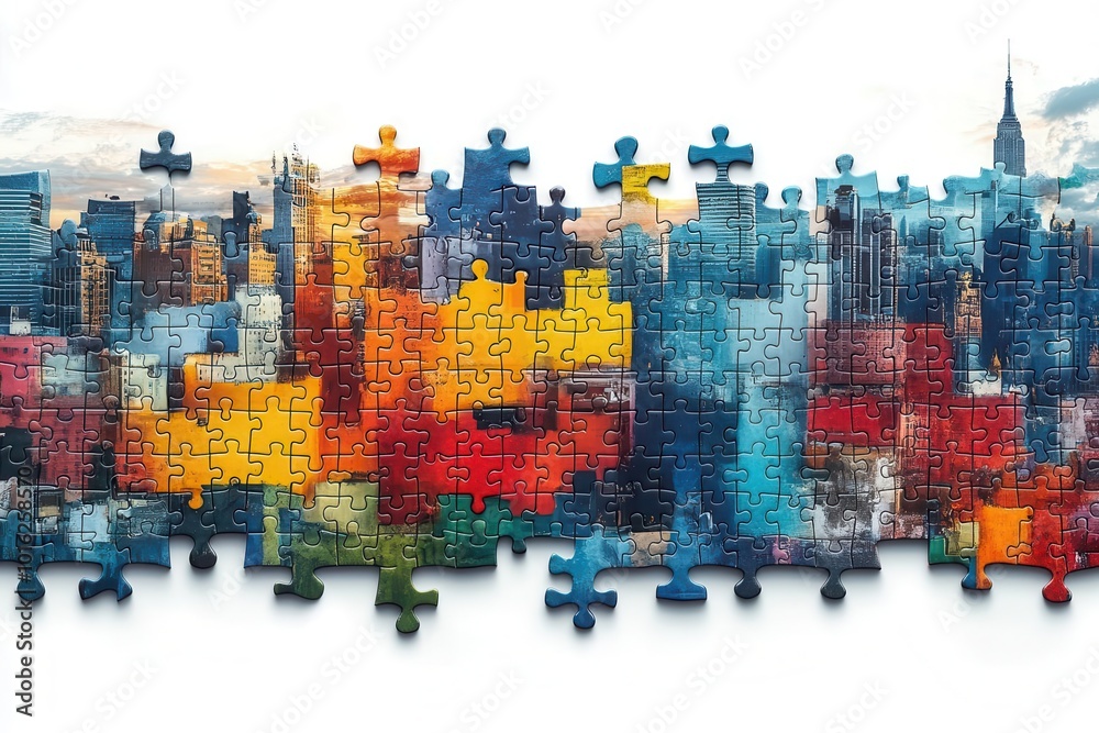 conceptual illustration depicting the challenge of worker shortages in ...