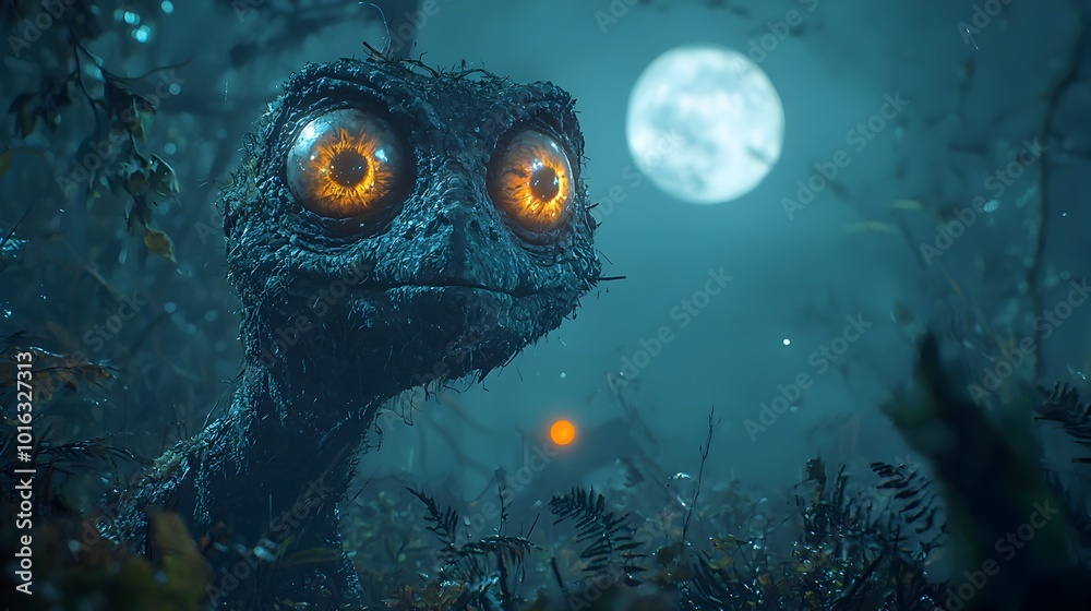 Troodon a small feathered dinosaur stalking through the underbrush at ...