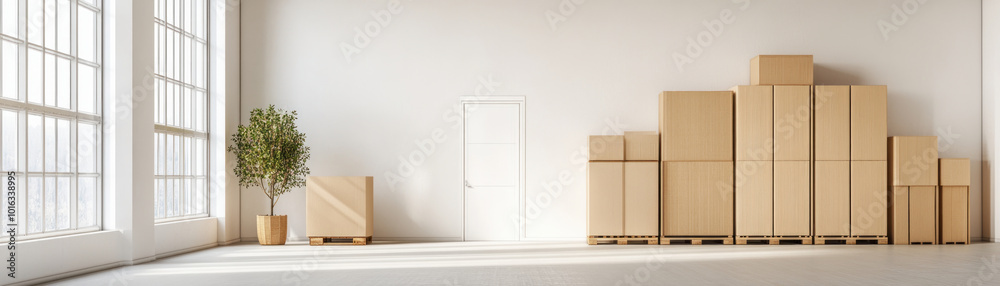 Largescale modern warehouse with bulk storage areas, automated ... Largescale modern warehouse with bulk storage areas, automated ...