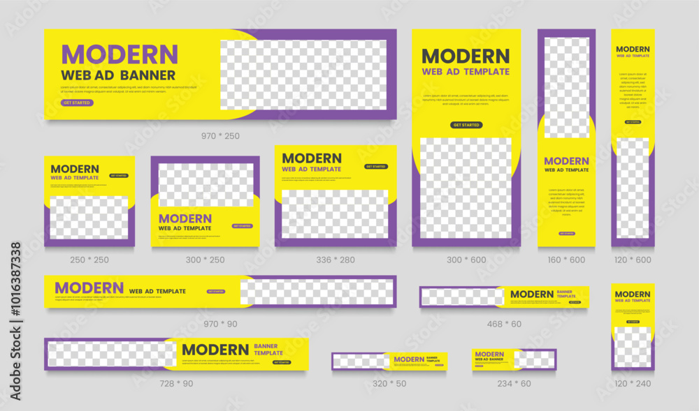 Google promotion kit banner template design for web page, ads ...